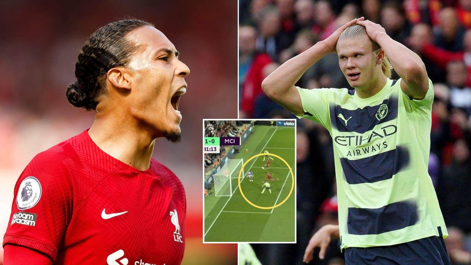 The outraged response of Virgil van Dijk to Erling Haaland's query ...